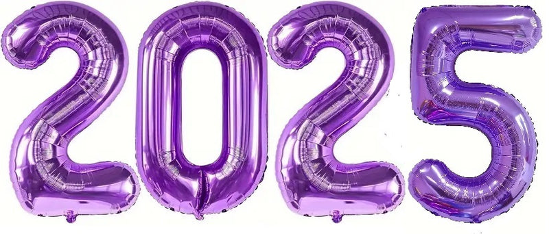 Purple number balloons store